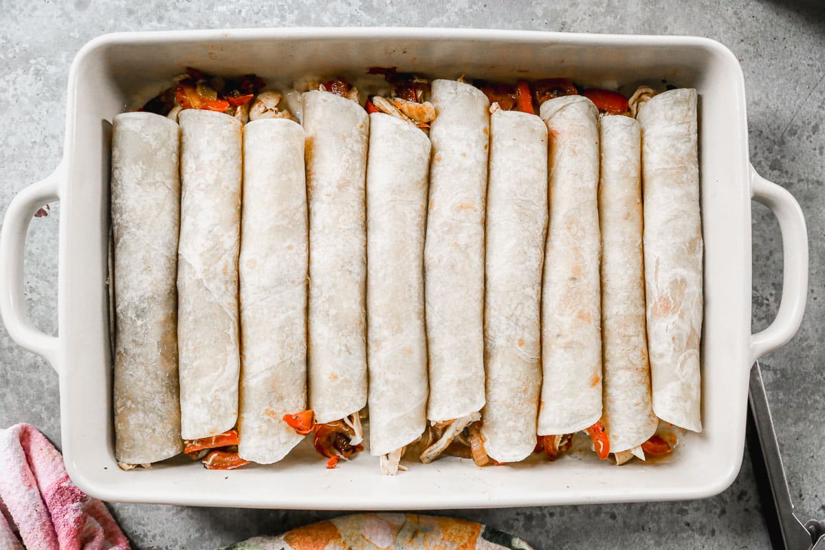 Sour Cream Chicken Enchiladas - Cooking for Keeps
